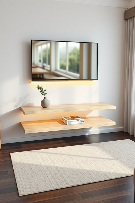 40 Floating TV Stand Living Room Ideas for a Clean & Contemporary Look ...